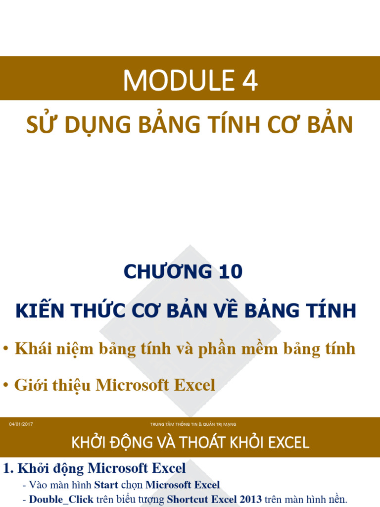 MODULE4 - Su Dung Bang Tinh Co Ban | PDF