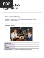 Bar Operations Handbook | PDF | Hygiene | Food Safety
