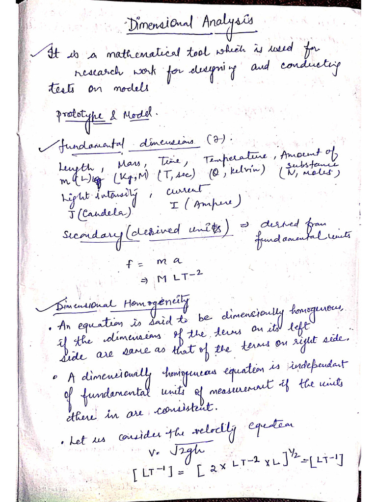 Dimensional - Analysis - 06 - 06 - 2024 | PDF