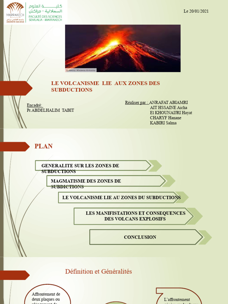 Le Volcanisme de Zone de Subduction Modification | PDF | Volcan | Types ...