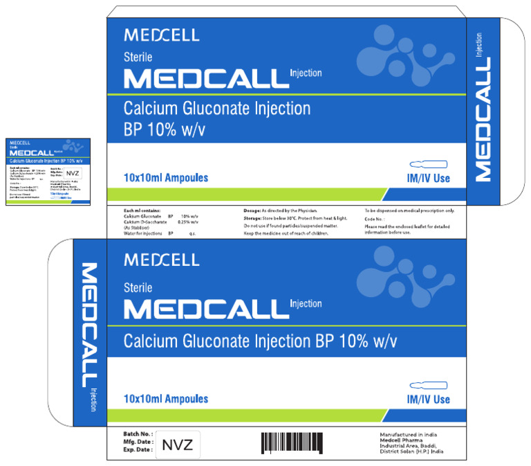 Medcall Injection Carton | PDF