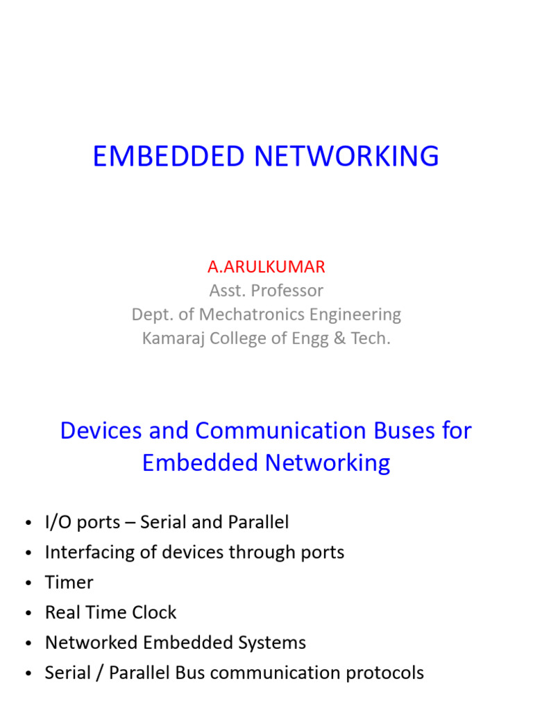 embeddednetworking | PDF | Input/Output | Usb