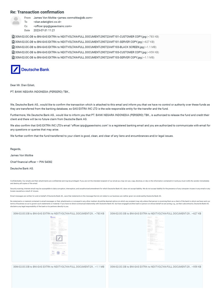 Deutsche Bank Transaction Confirmation | PDF | Computer Virus | Computing