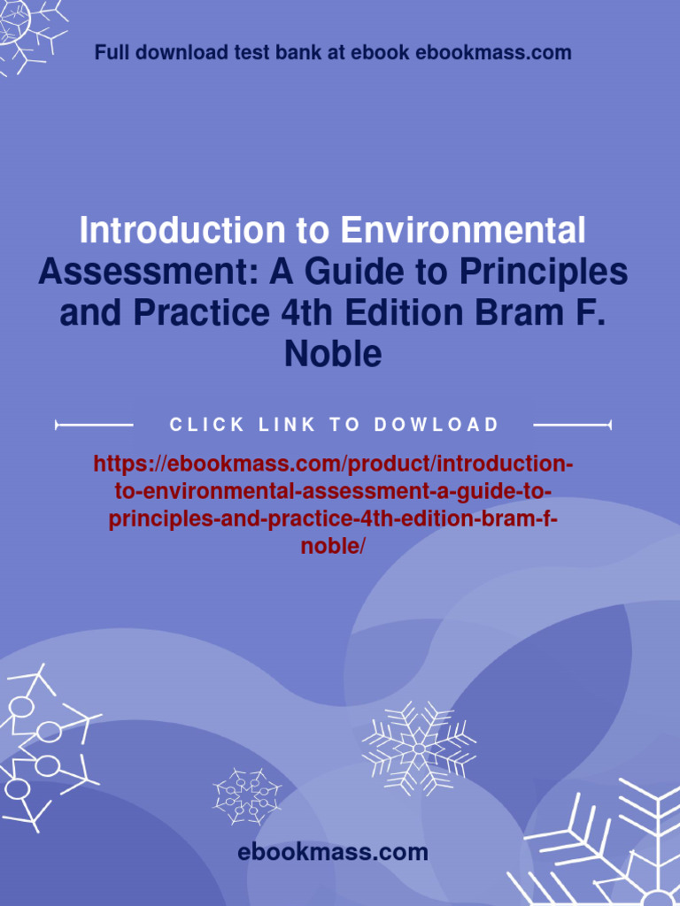 Instant Download Introduction To Environmental Assessment: A Guide To ... Instant Download Introduction To Environmental Assessment: A Guide To ...