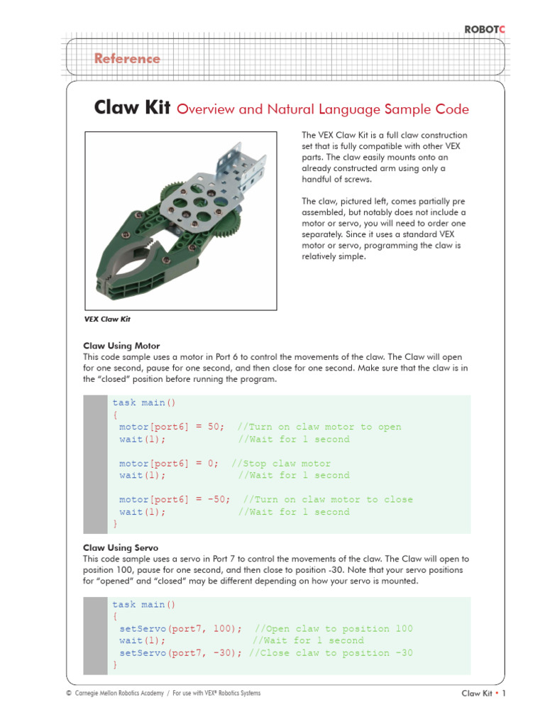 HP - Claw | PDF | Robotics | Automation