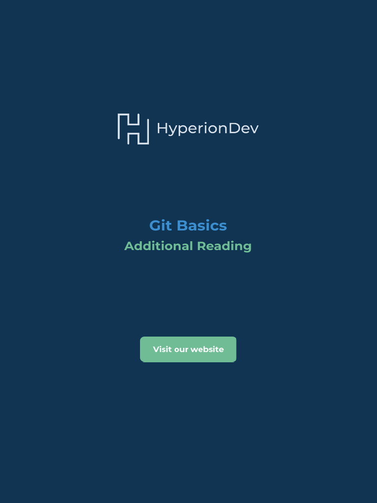 02-032 - Additional Reading - Git Basics | PDF | Version Control | Computer File