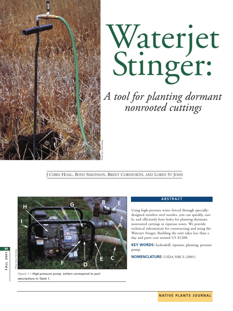 Waterjet Stinger Native Plant Net | PDF | Pump | Natural Resources ...