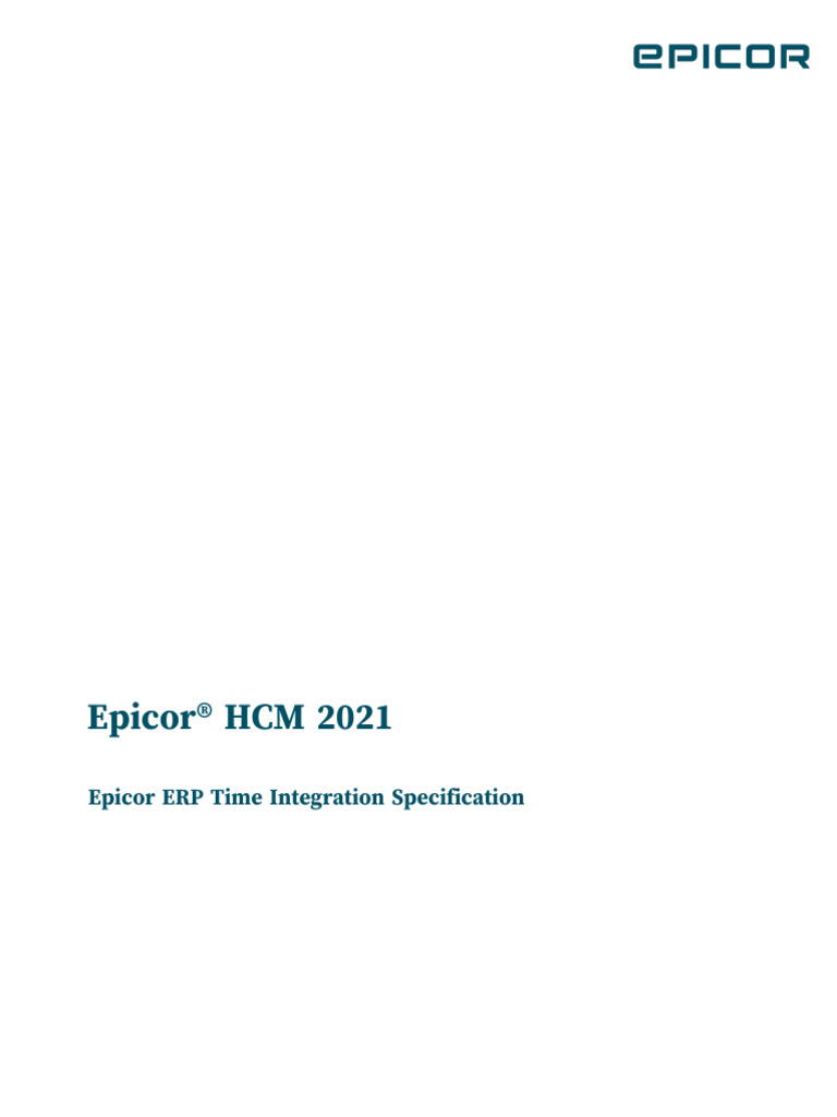 HCM 2021 Epicor ERP Time | PDF | Enterprise Resource Planning ...