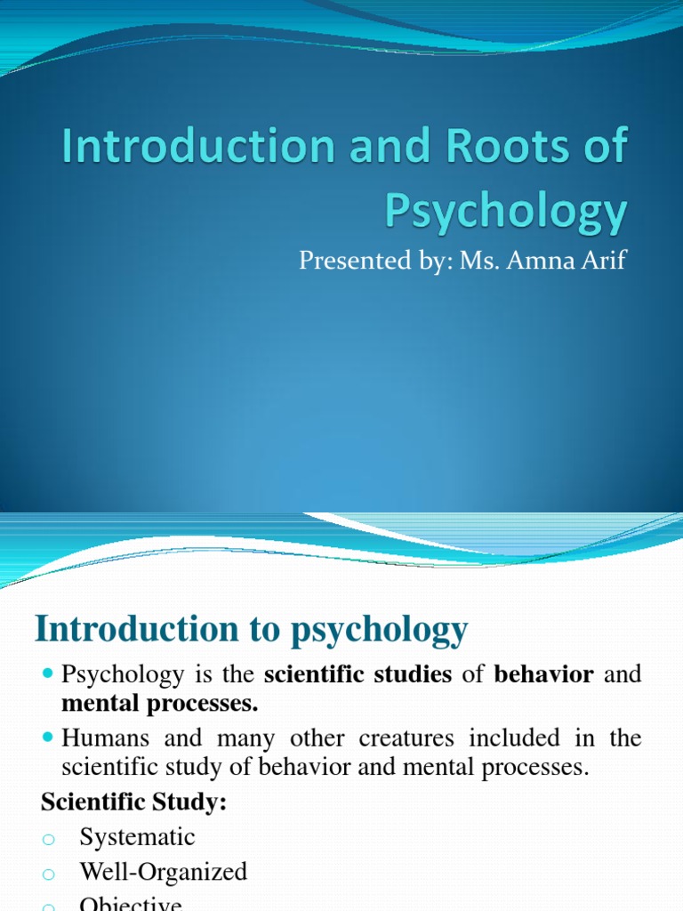 Introduction and Roots of Psychology | PDF | Mind | Psychology