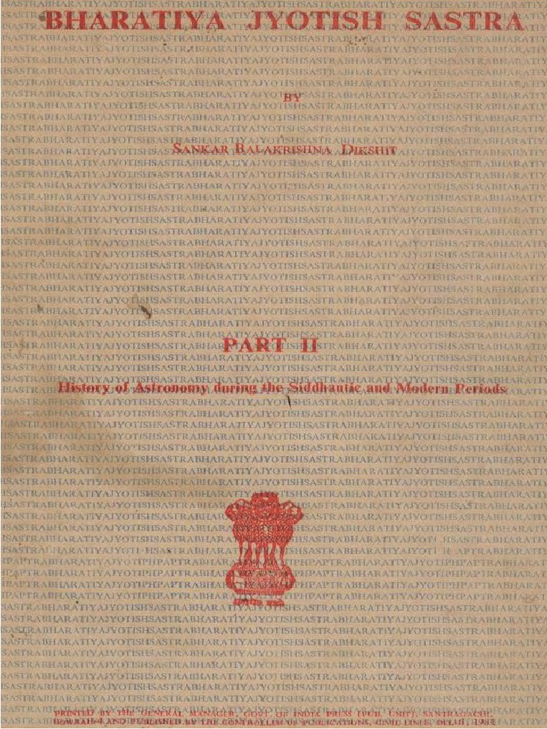 Bharatiya Jyotish Sastra - 2 - Sankar Balakrishna Dikshit | PDF