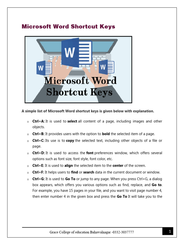 Complete Word Excel and Powerpoint Keys | PDF | Microsoft Word ...