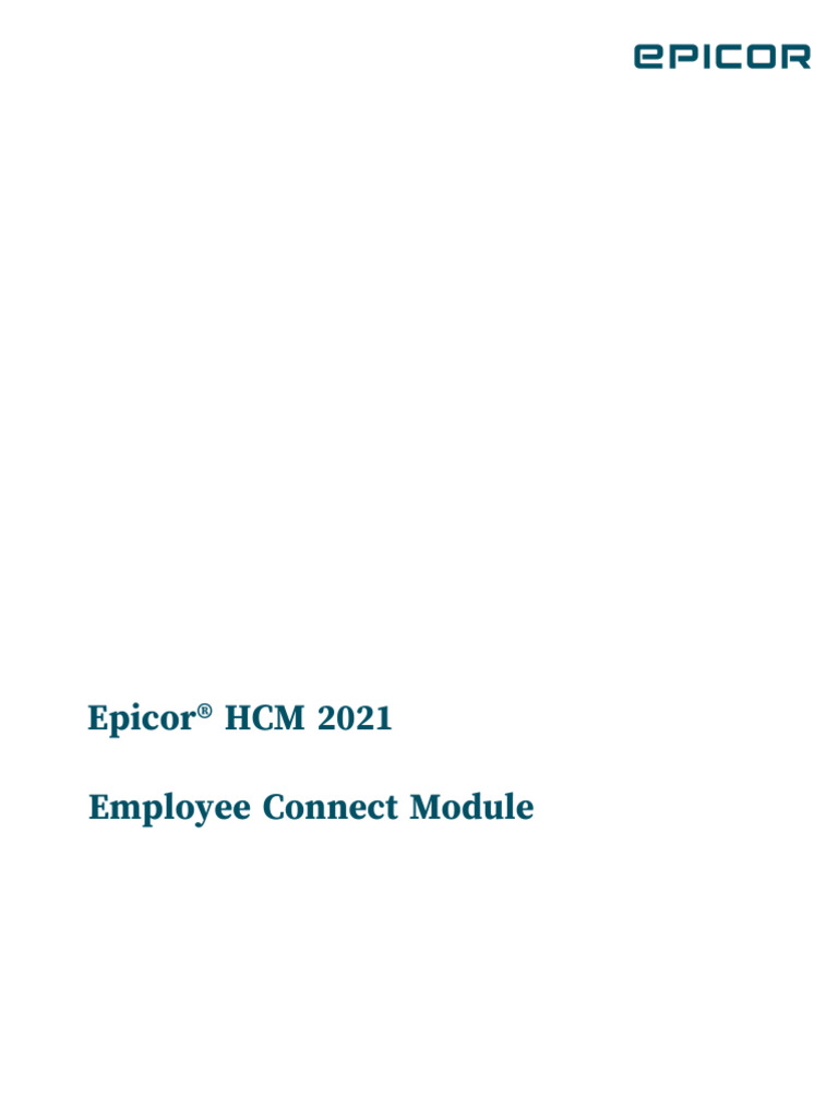 HCM 2021 Employee Connect Module Implementation Guide | PDF | Human ...