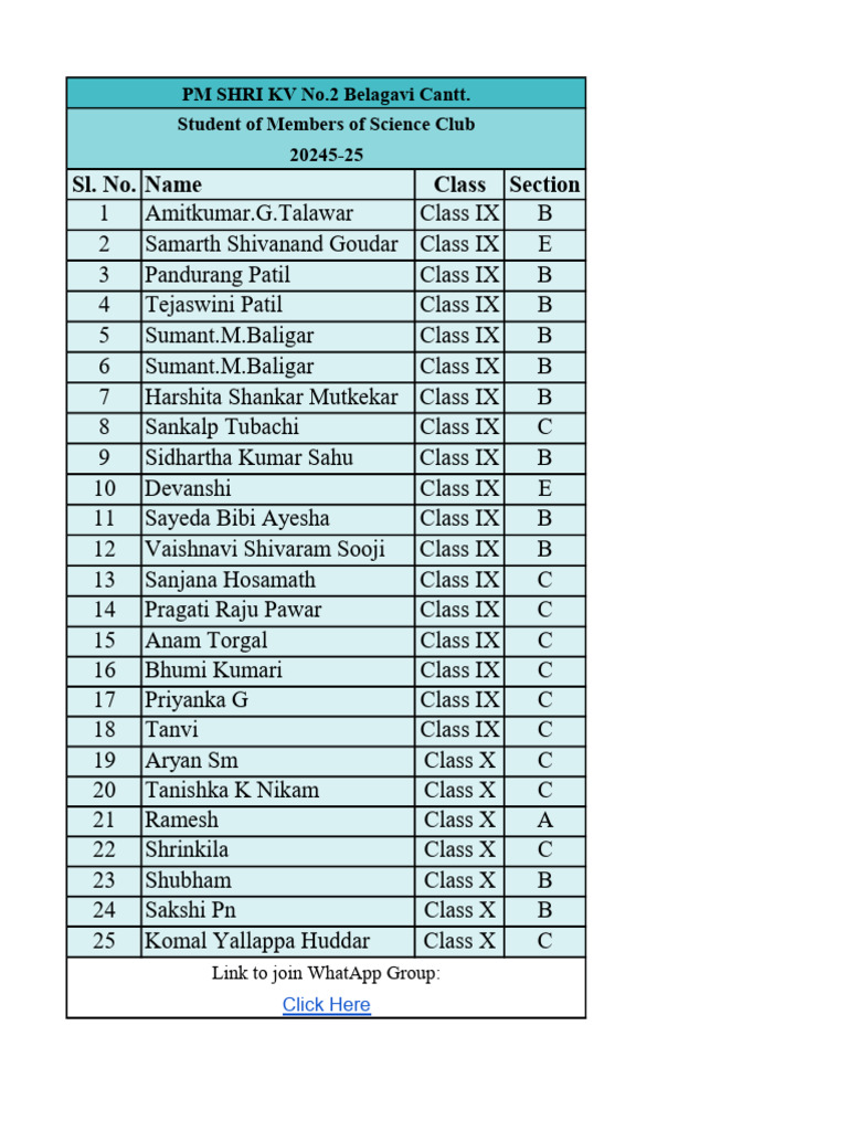 Science Club 2024-25 | PDF