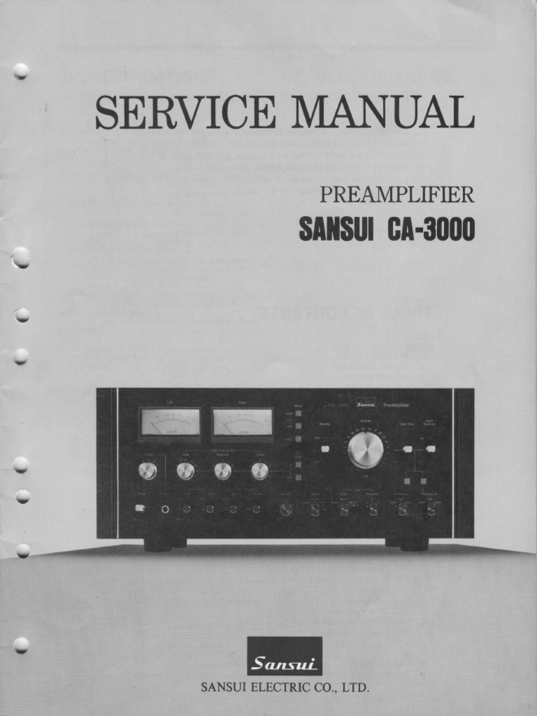 Sansui Ca3000 sm2 | PDF
