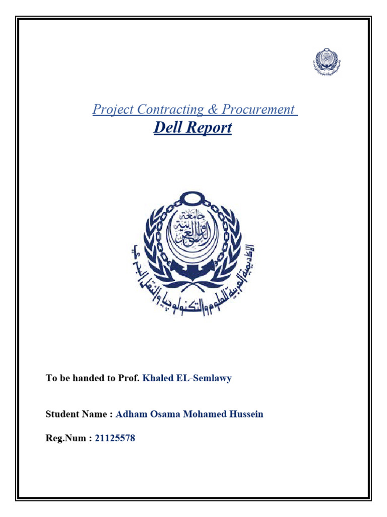 Project Contracting Adham Osama Dell Technologies | PDF | Dell ...