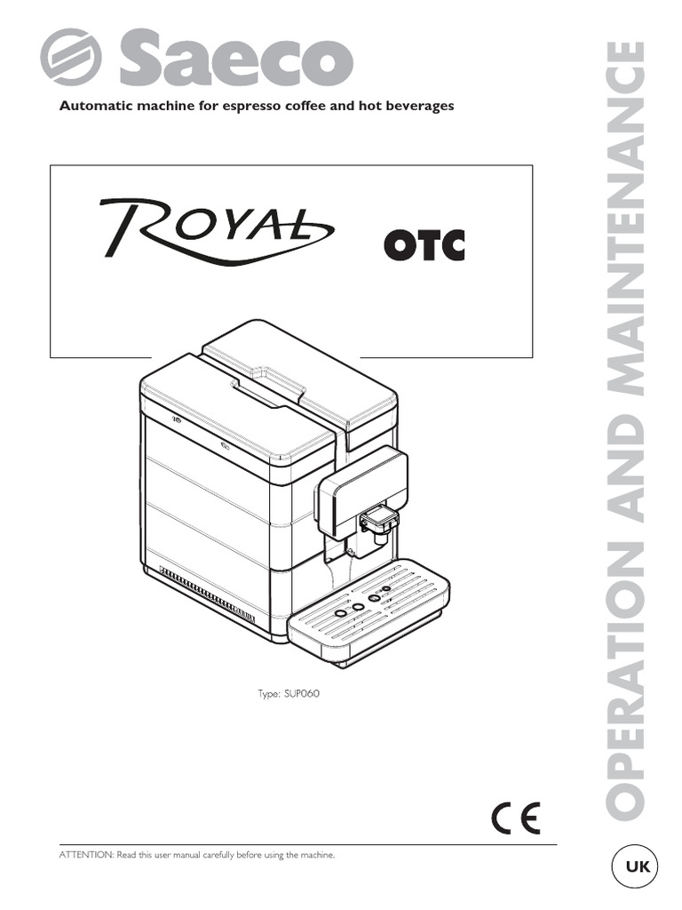 Saeco Royal OTC Operator Manual | PDF | Coffee Saeco Royal OTC Operator Manual | PDF | Coffee