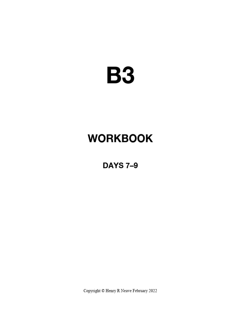 b3 Workbook Days 7 To 9 | PDF | Computers