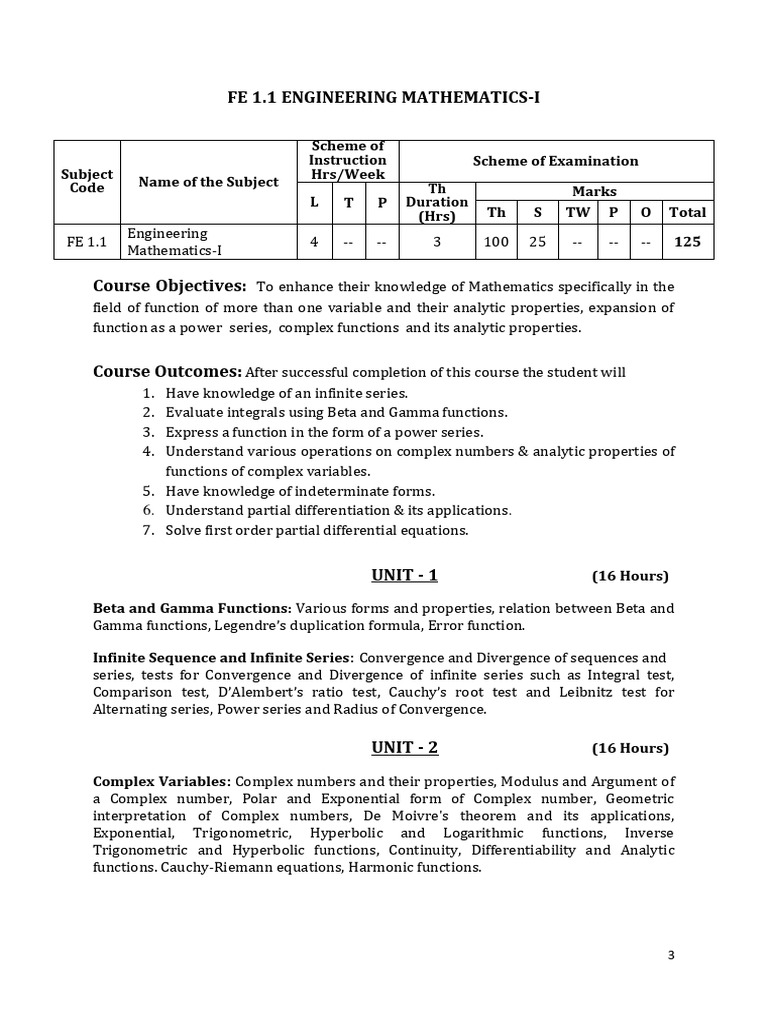 FE ECE 16 17 Syllabus | PDF | Integral | Force