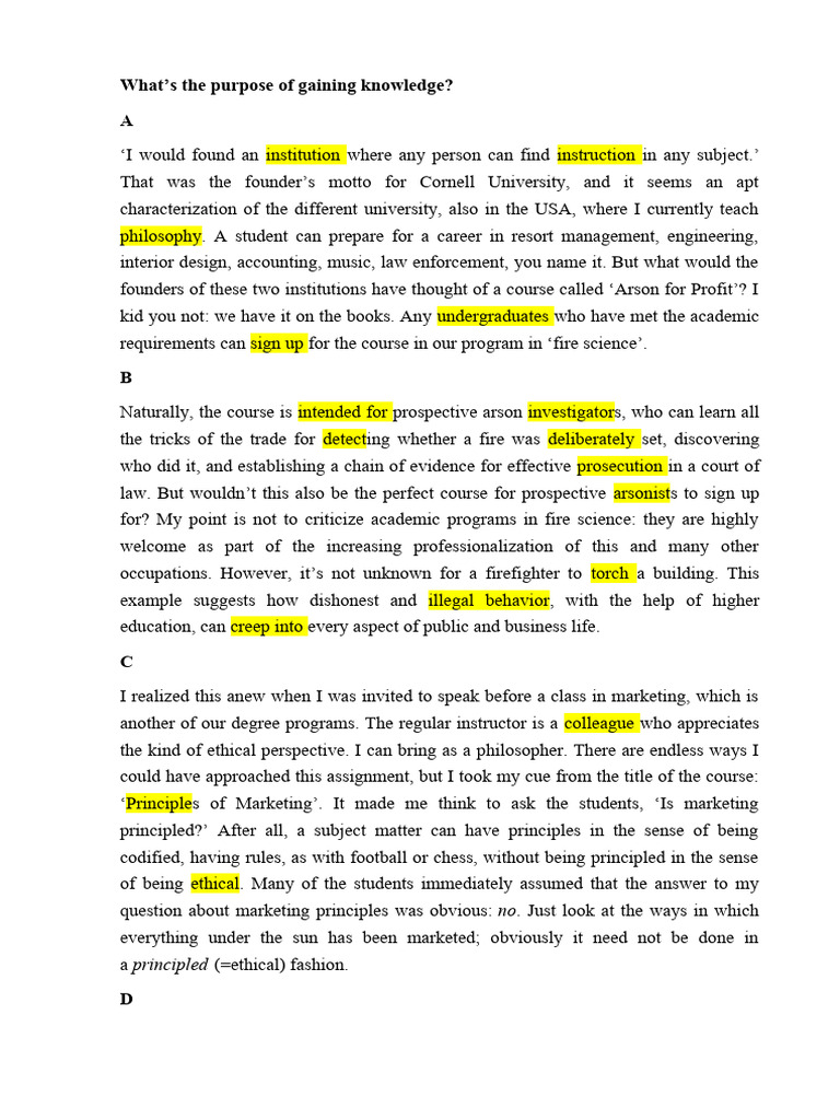 Gain Knowledge | PDF | Knowledge | Arson