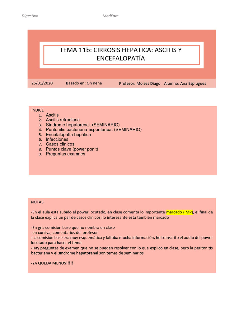 T11b Digestive | PDF | Cirrosis | Hepatitis