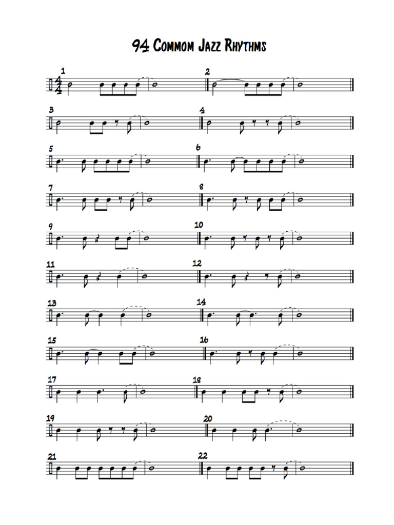 94 Jazz Rhythms | PDF