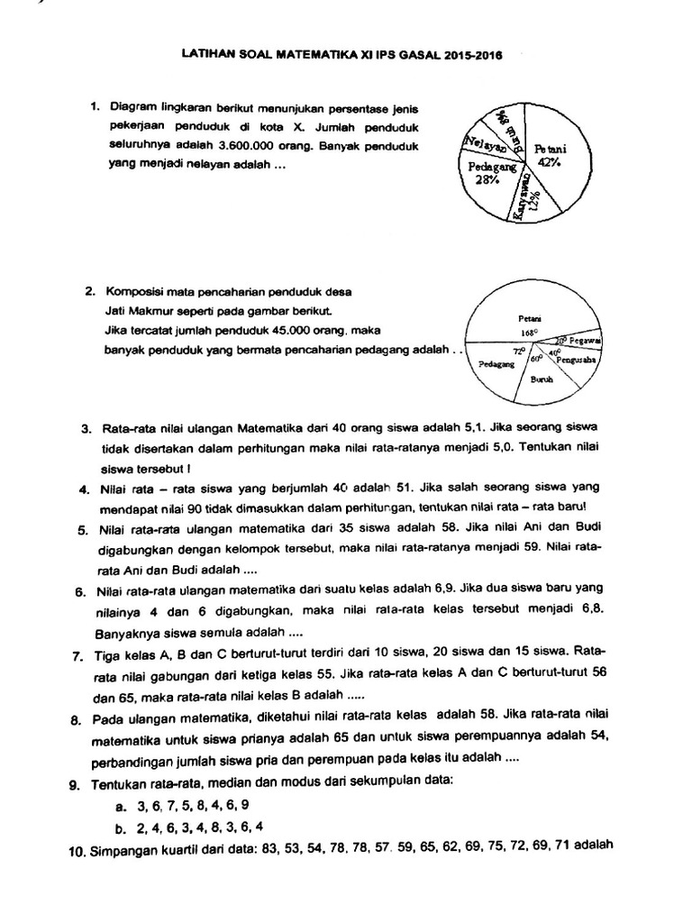 Uas Mat Ips Ganjil 2016 | PDF