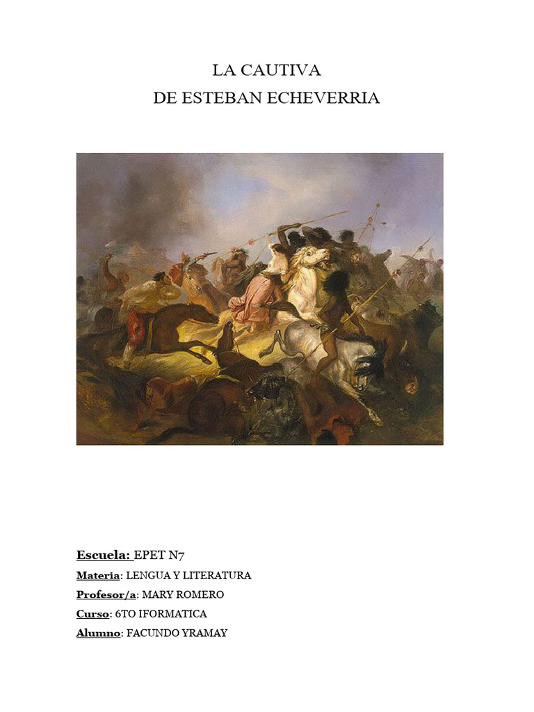 La Cautiva de Esteban Echeverria | PDF | Incendios | María, madre de Jesús