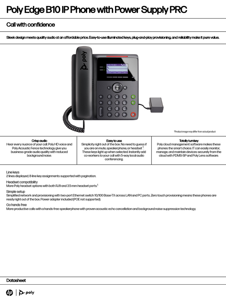 Edge B10 Datasheet | PDF | Computer Network | Session Initiation Protocol