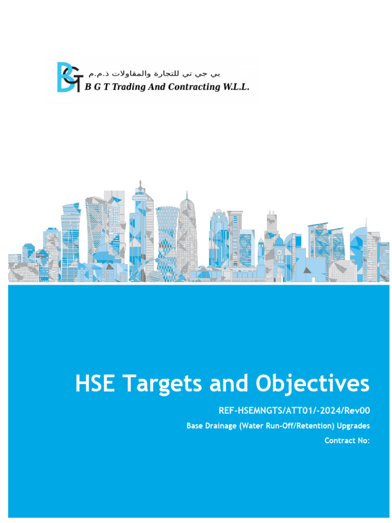 Appendix 01 - HSE Targets & Objectives | PDF