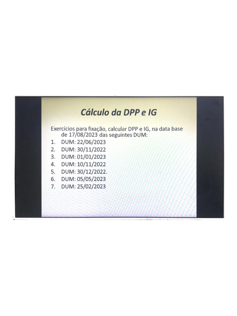 Cálculo da DPP e IG | PDF
