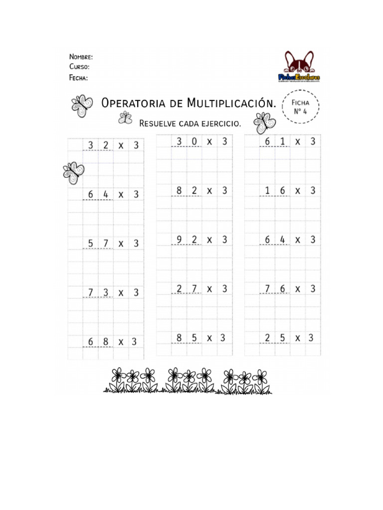 Multiplicación Dos Dígitos | PDF