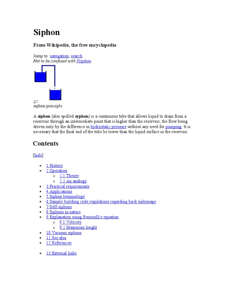 Siphon Effect | PDF | Pressure | Gases
