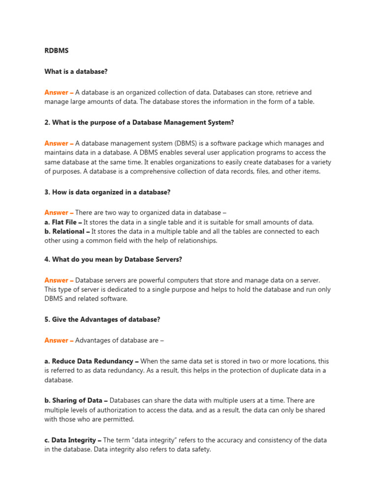 RDBMS1 | PDF | Databases | Relational Database