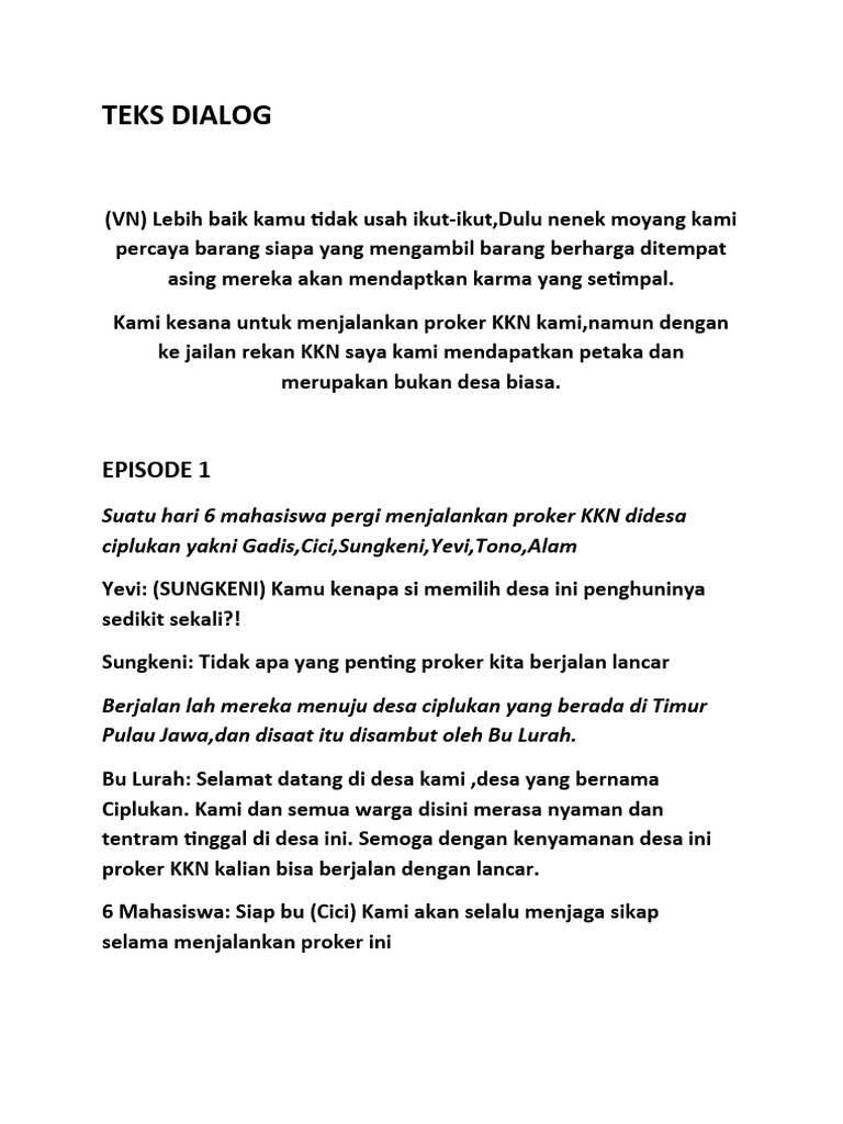 Teks Dialog | PDF