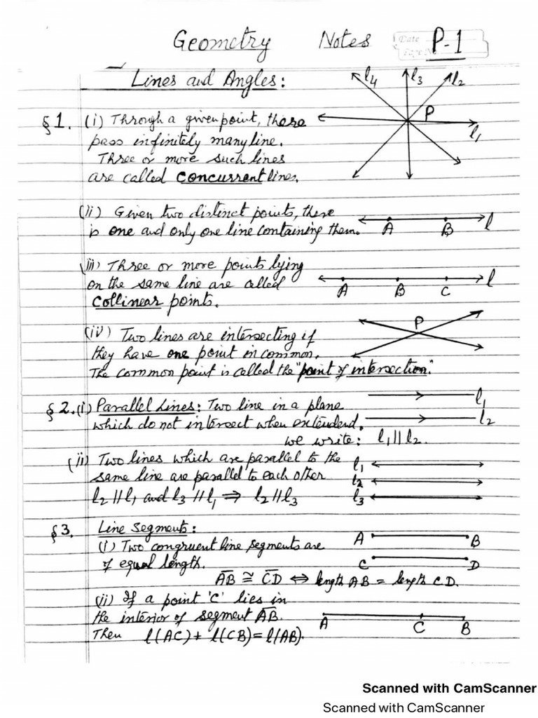 Ig 0580 Geometry 1 Notes | PDF