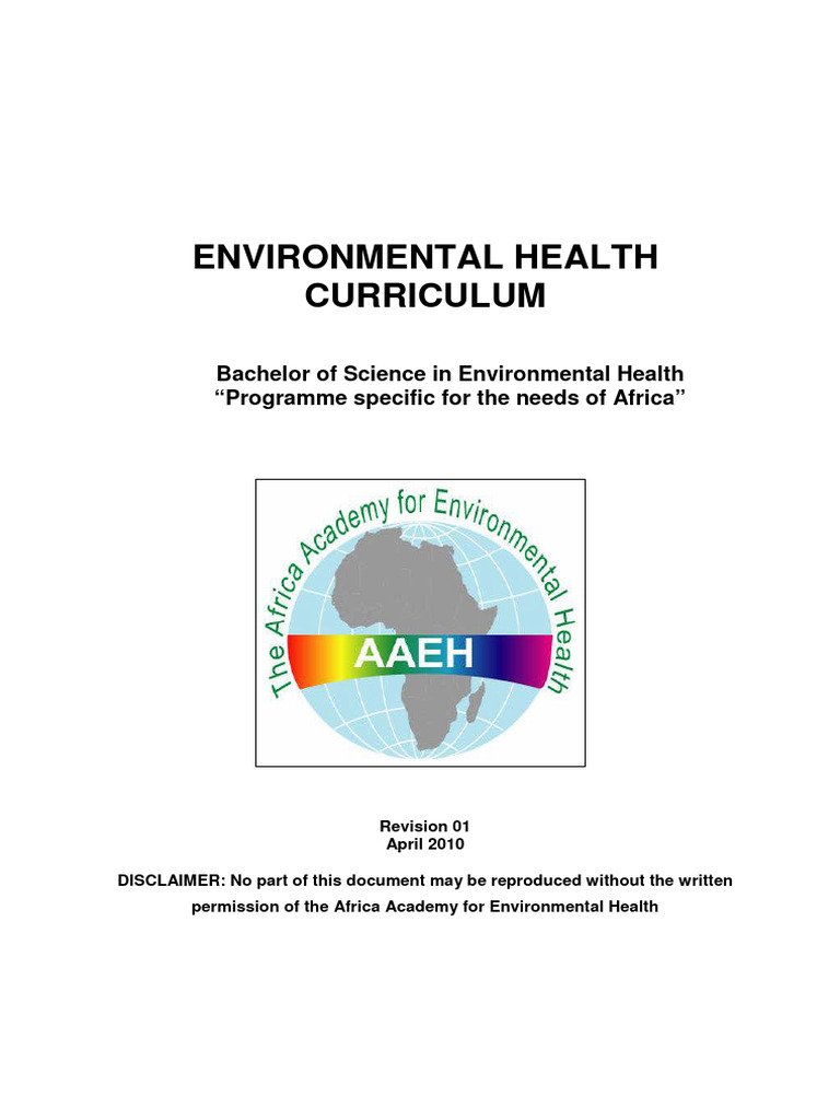 AAEH Curriculum April 2010 Rev01 | PDF | Environmental Health ...