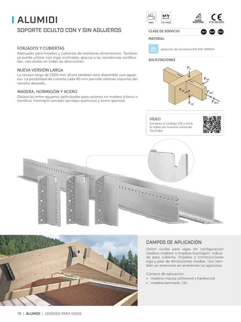 Uniones para Vigas Alumidi 120-320 | PDF | Tornillo | Hormigón