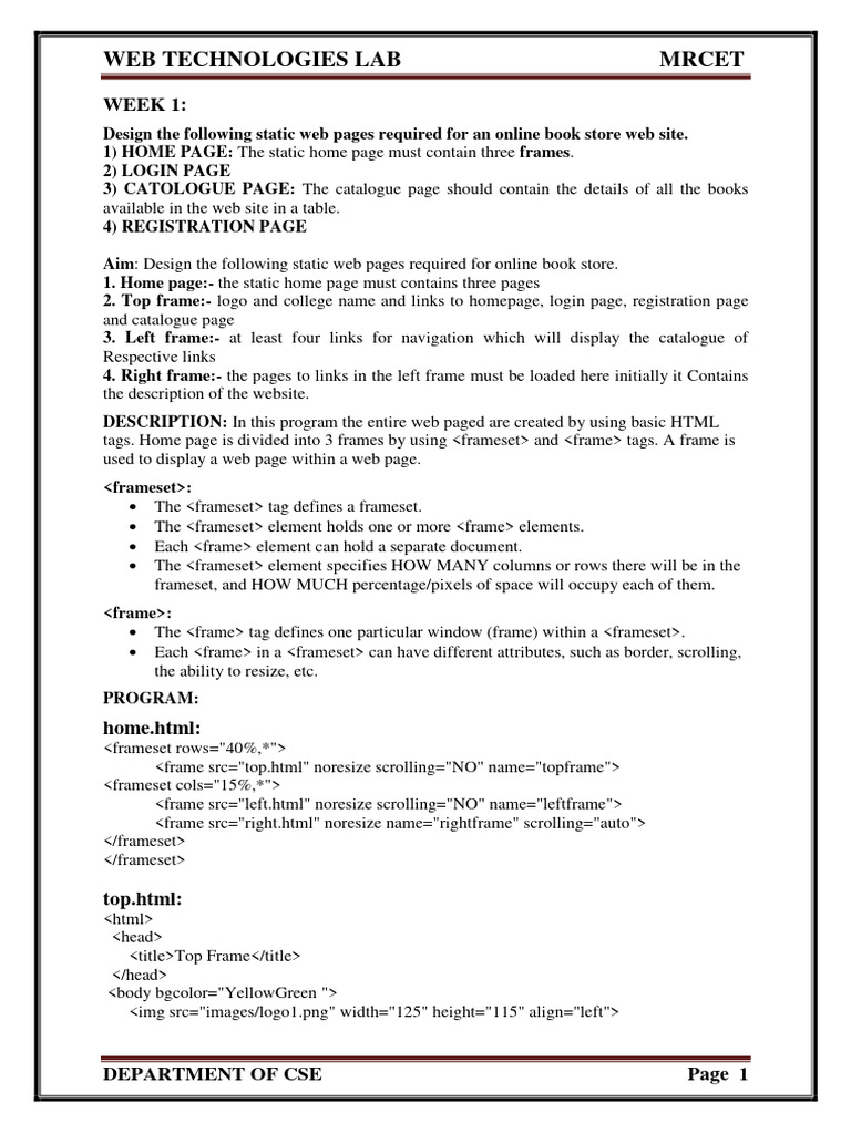 Web Technology Lab | PDF | World Wide Web | Internet & Web