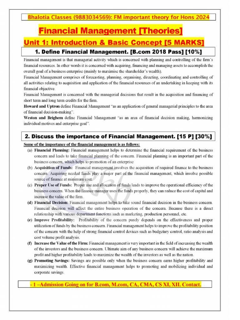 FM Theory Bhalotia | PDF