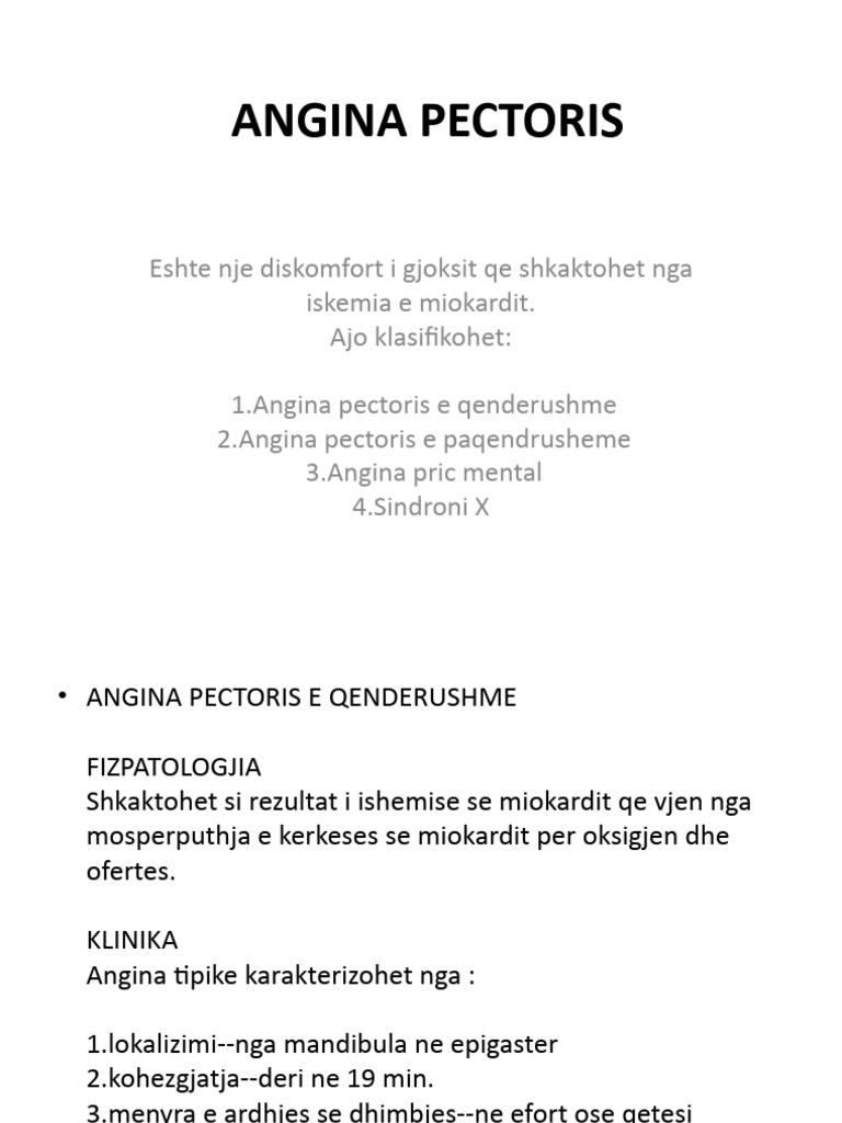 Angina Pectoris 1 | PDF