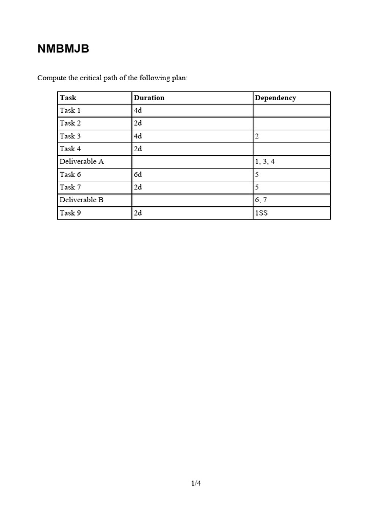 Critical Path Template ASC | PDF | Applied Mathematics | Theoretical ...