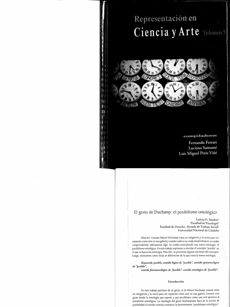 El Gesto de Duchamp El Posibilismo Ontologico - Leticia Minhot | PDF