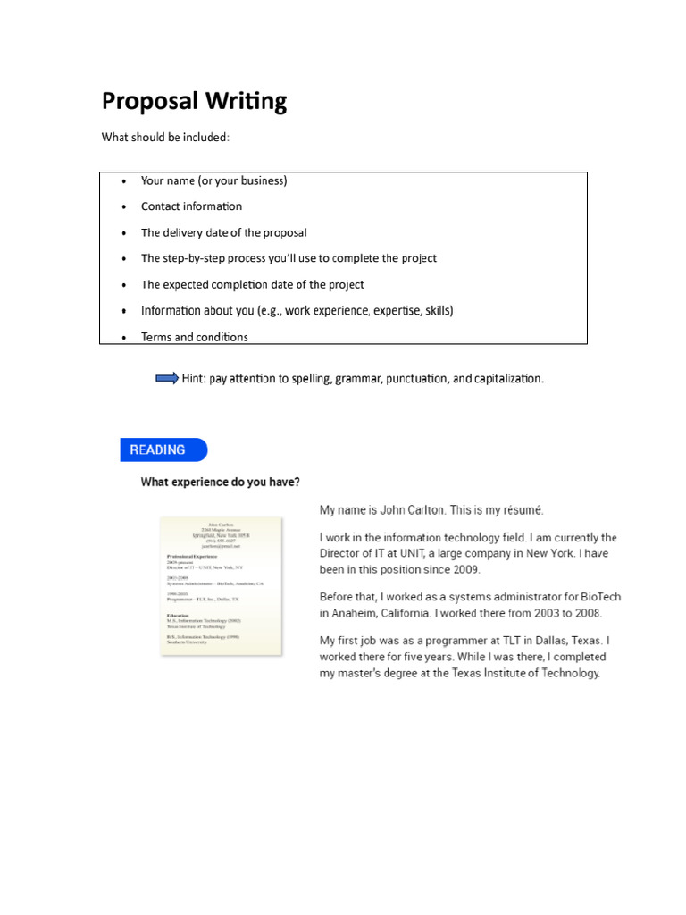 Proposal Writing SG | PDF