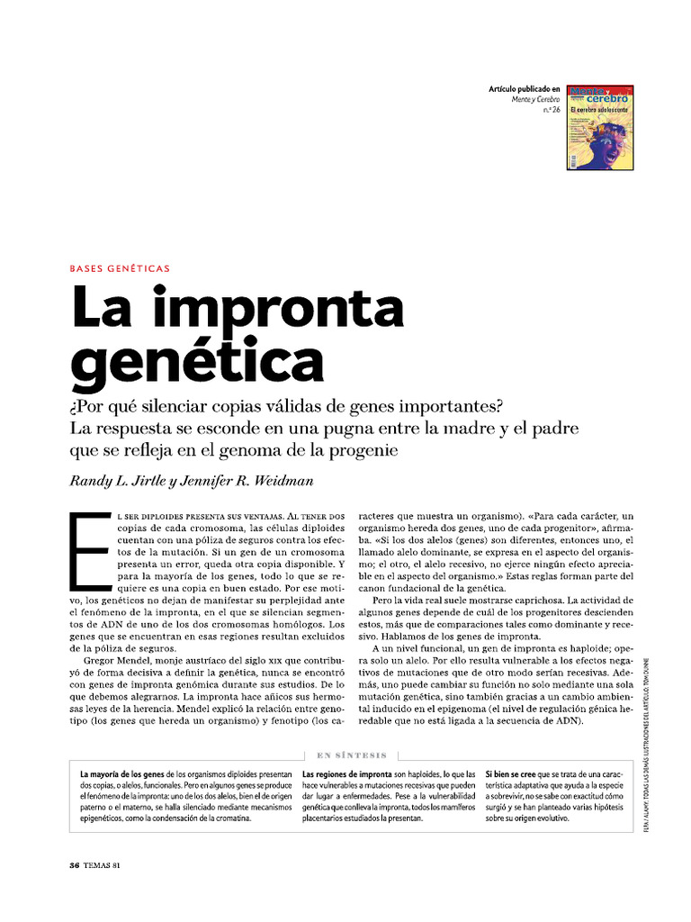 La Impronta Genética. | PDF