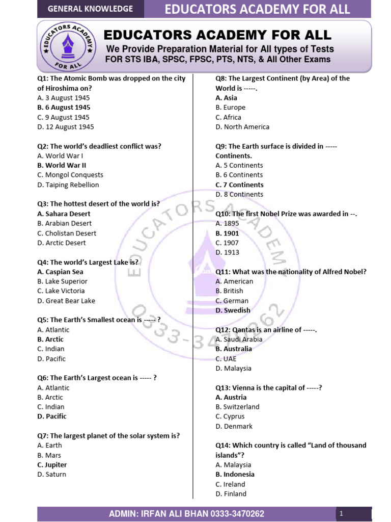 Educators Academy For All: We Provide Preparation Material For All ...