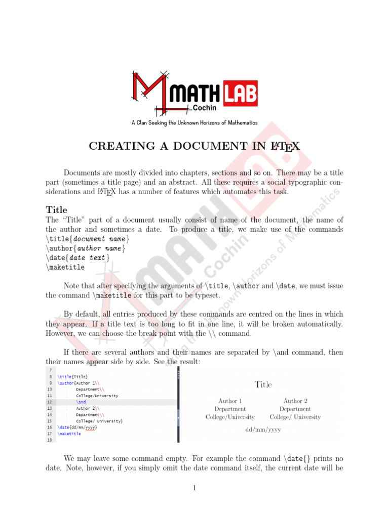5 Creating A Document in LaTeX | PDF | Text | Software
