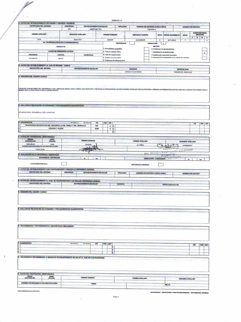 FORMULARIO 053 CUSI GUALOTO JEREMY ALEXANDER | PDF