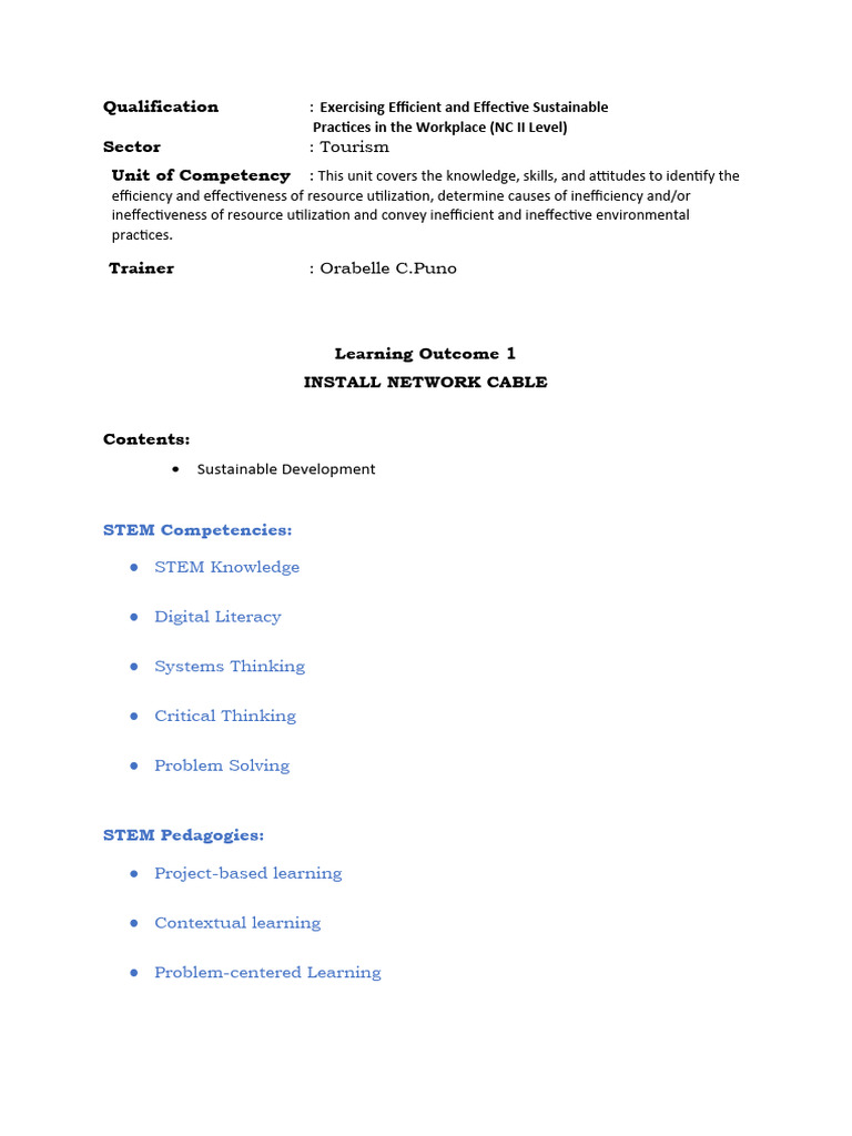 Puno, Orabelle C. - 21st - Learning Experience - Template | PDF ...