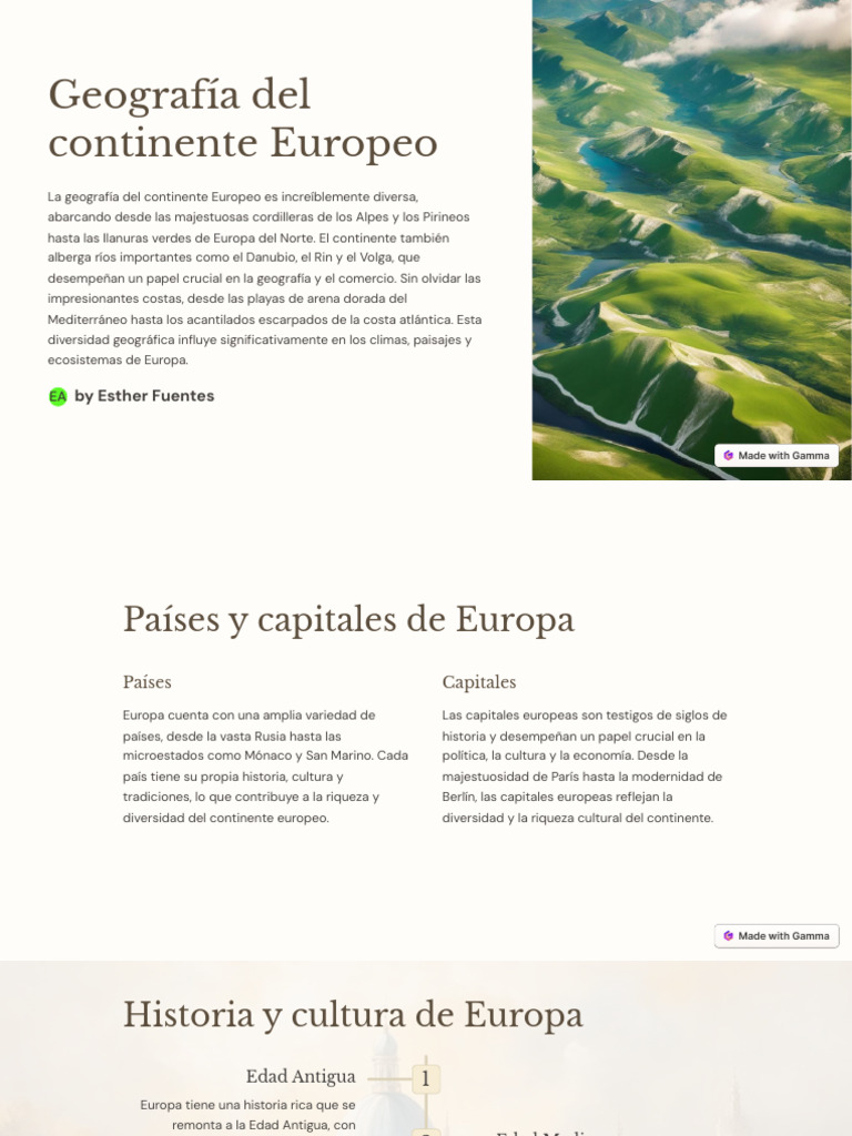 Continente Europeo | PDF | Europa | Turismo