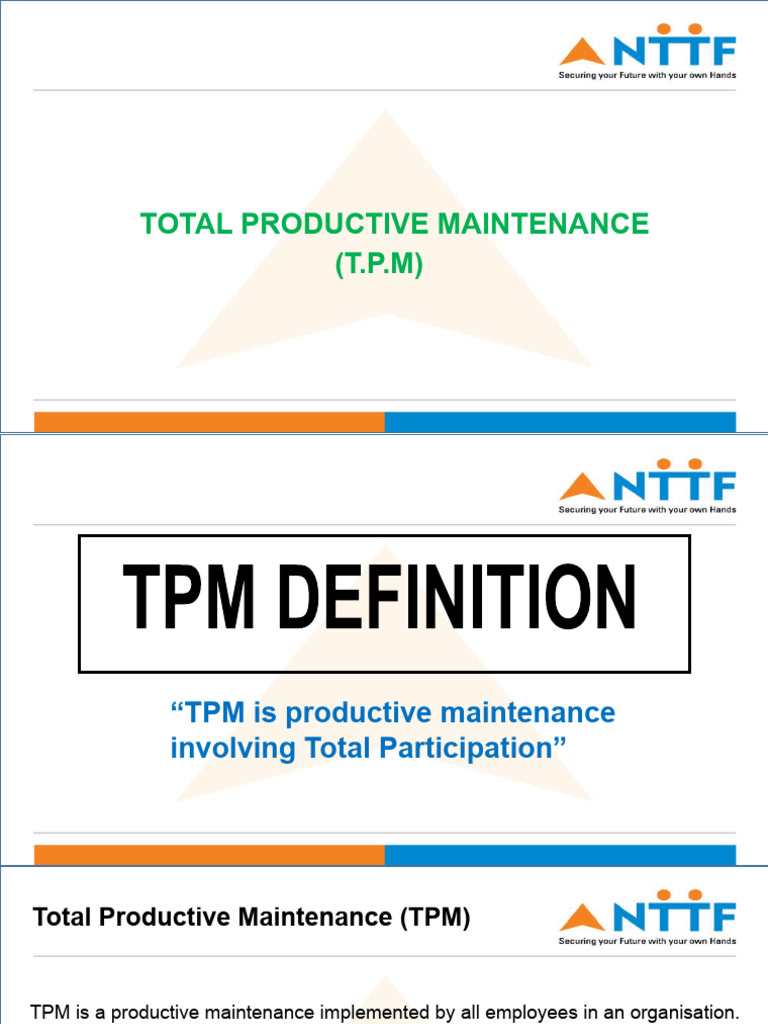 Total Productive Maintenance (T.P.M) | PDF | Reliability Engineering